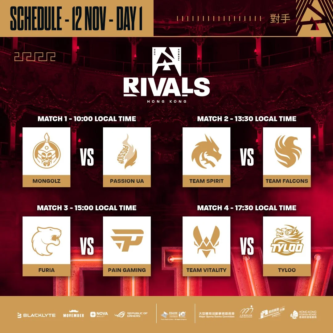 BLAST Rivals 2025 年秋季开幕日赛程在香港正式公布 - 资讯 - VSGG